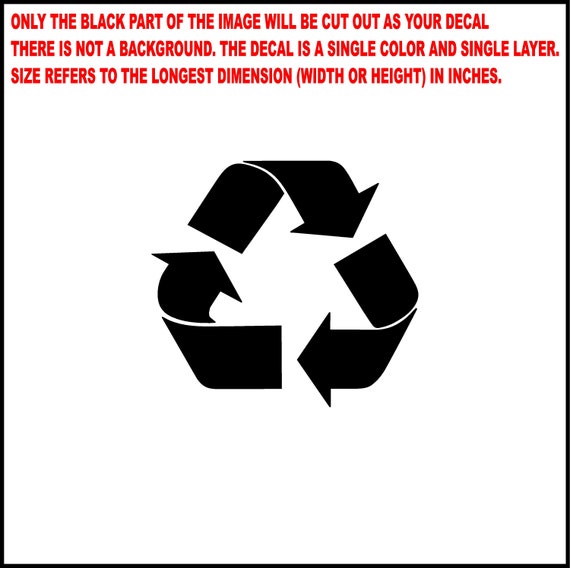 Recycling Symbol Vinyl Decal/sticker for - Etsy