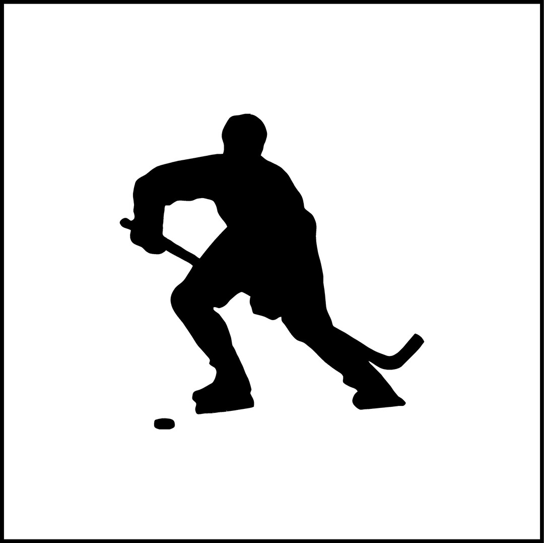 Hockey Player Skating Vinyl Decal - Etsy