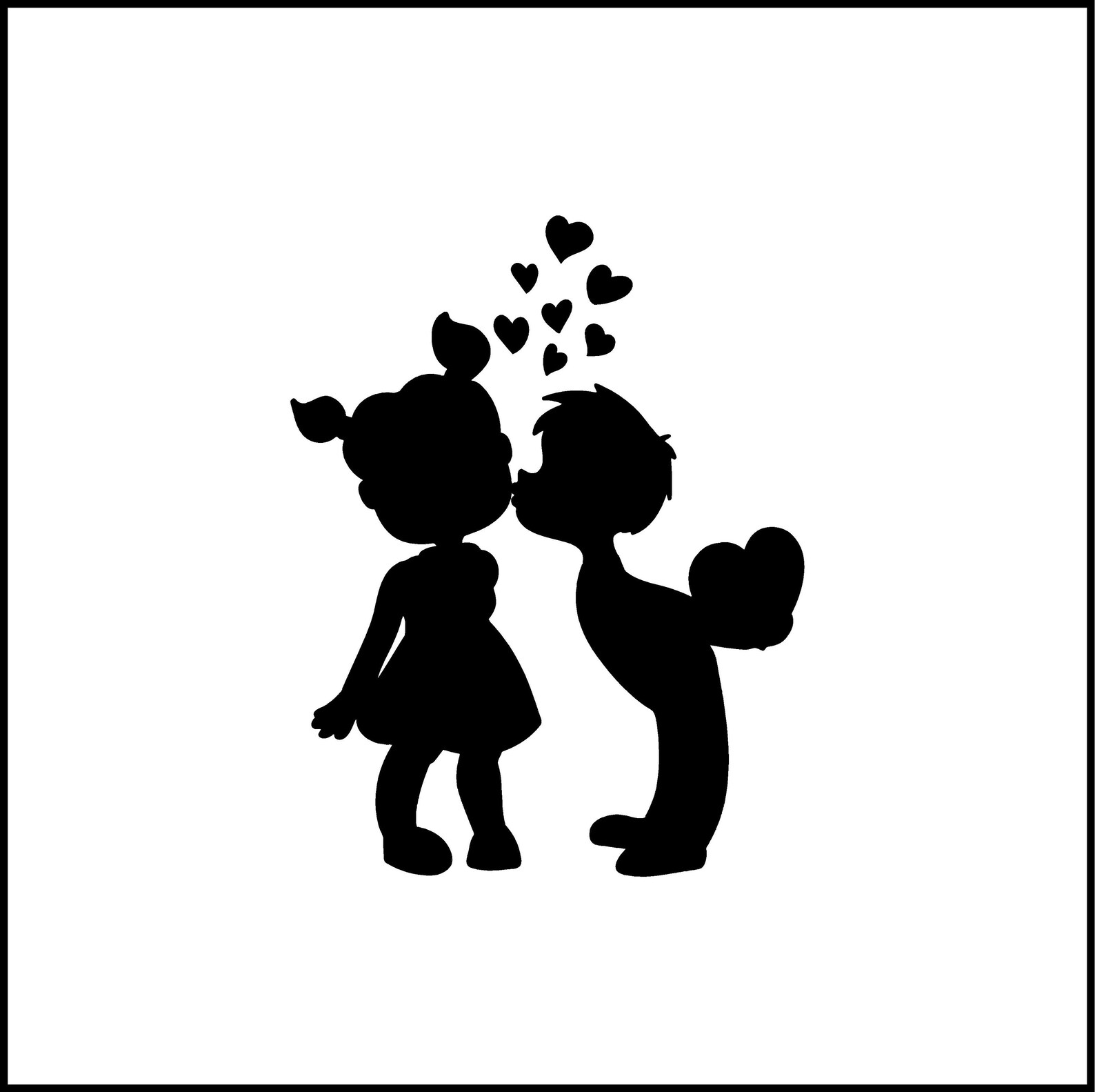 Kissing Boy and Girl Vinyl Decal - Car, Laptop, Window Sticker - Etsy