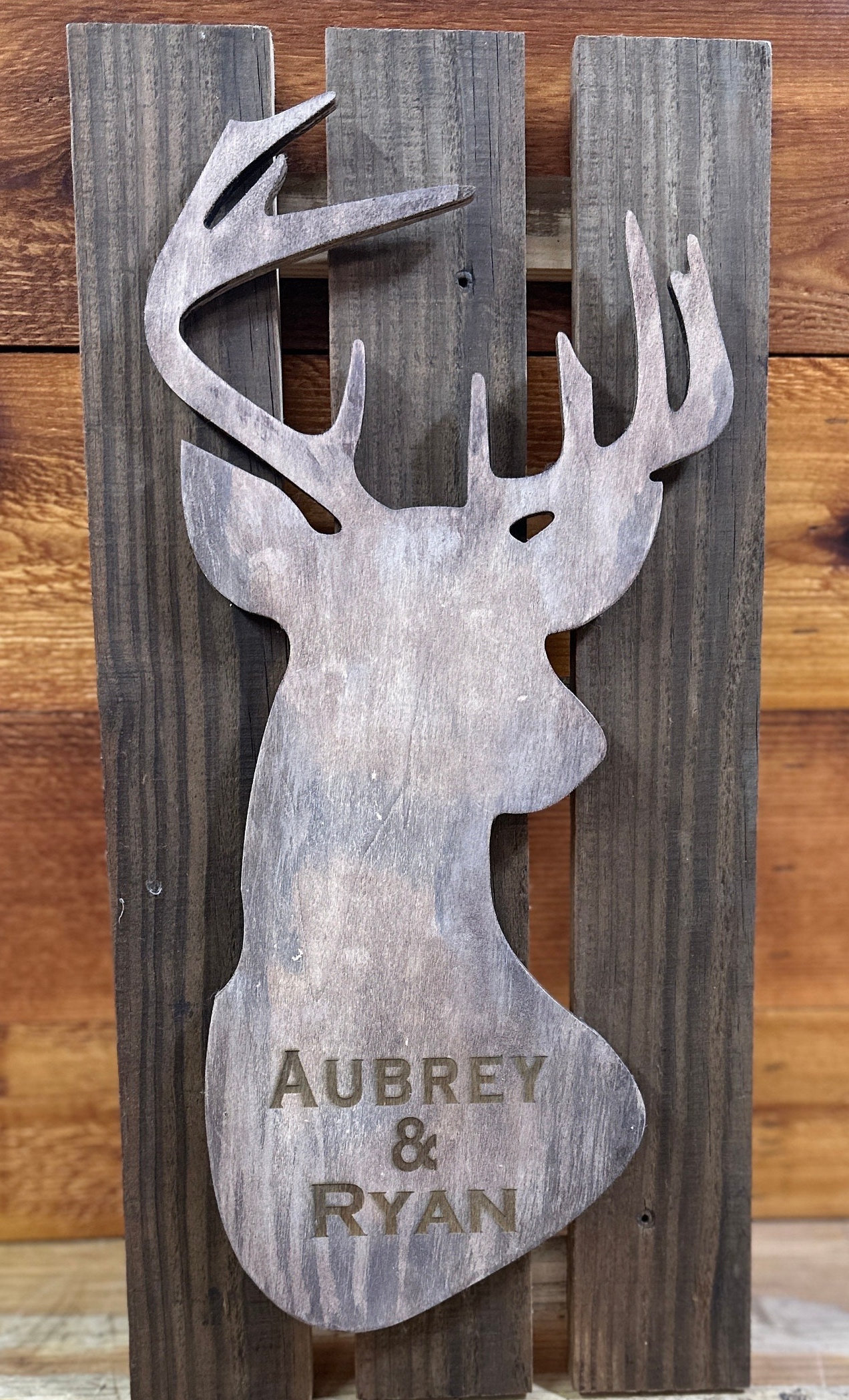 The Rustic Buck Wall Decor personalize Yours for Free - Etsy