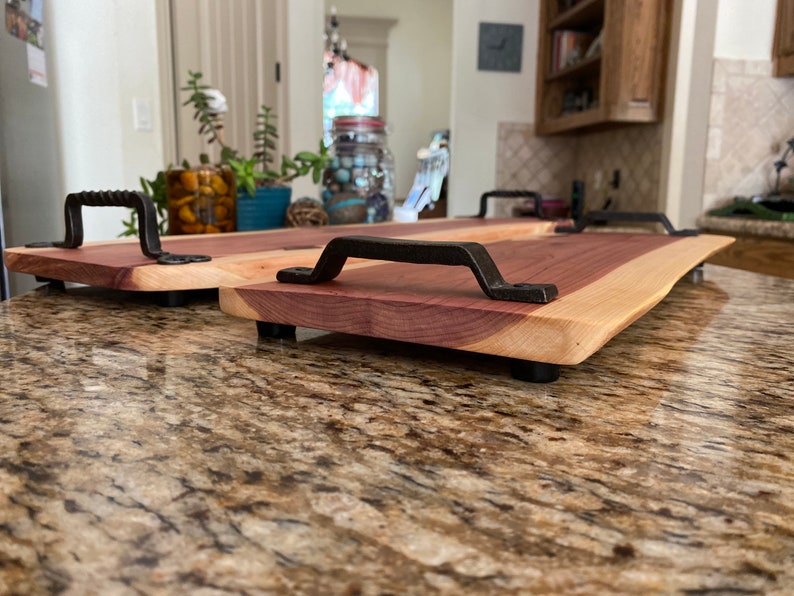 Western Red Cedar Live Edge Serving Trays - Etsy