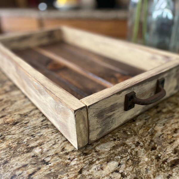 Rustic Metal Tray - Etsy