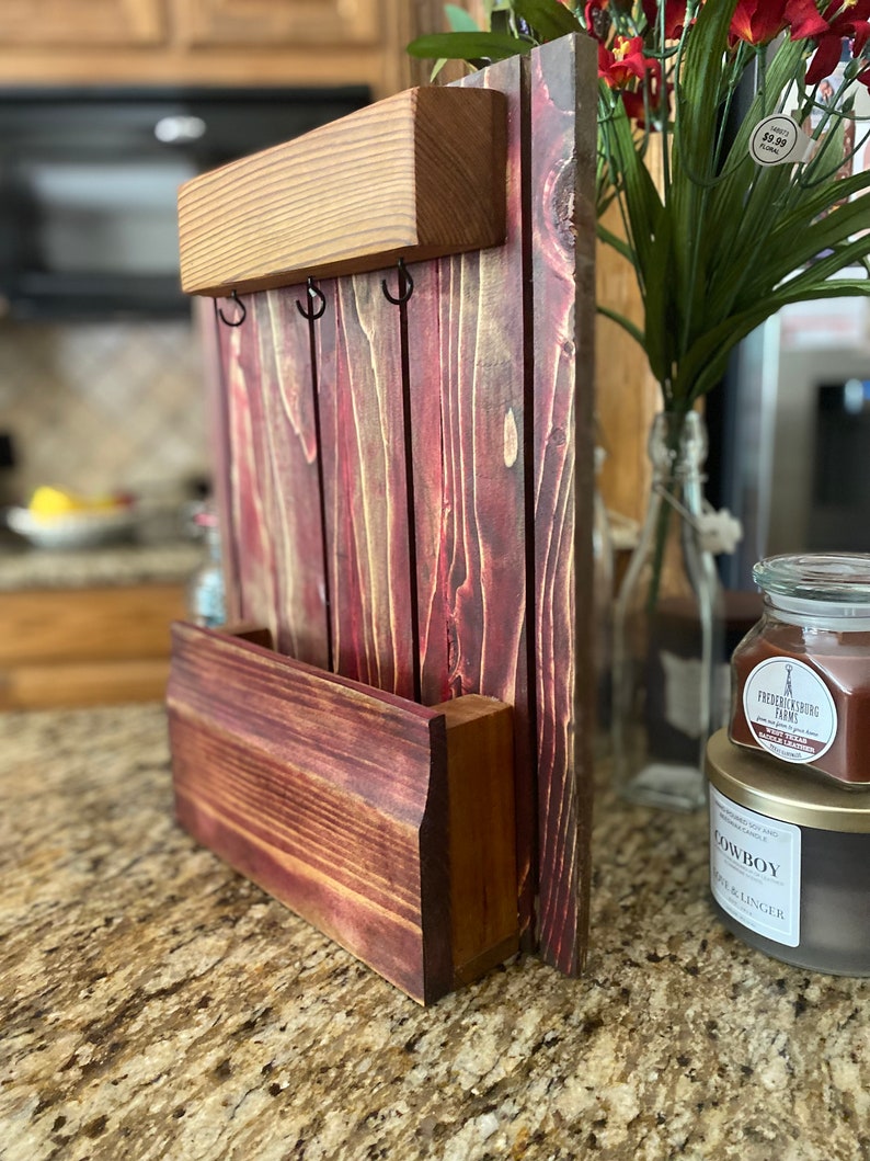 Rustic Country Farmhouse Letter and Key Rack - Etsy