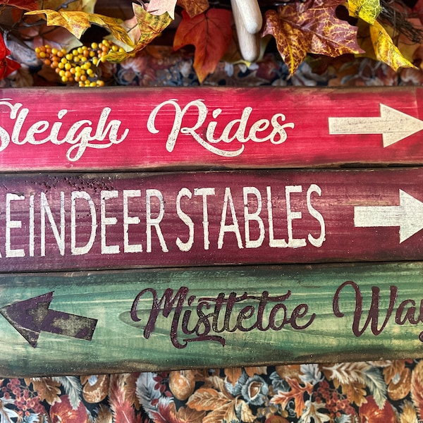 Christmas Directional Sign - Etsy