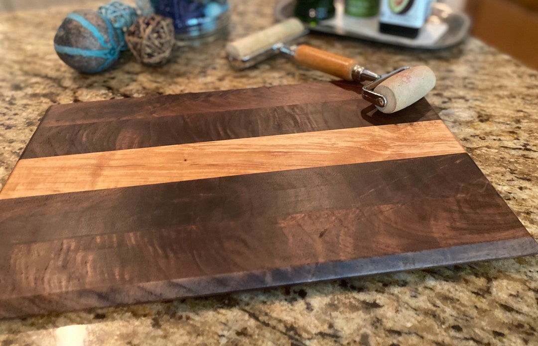 Heirloom Quality Quilted Walnut & Curly Maple Charcuterie Board ...