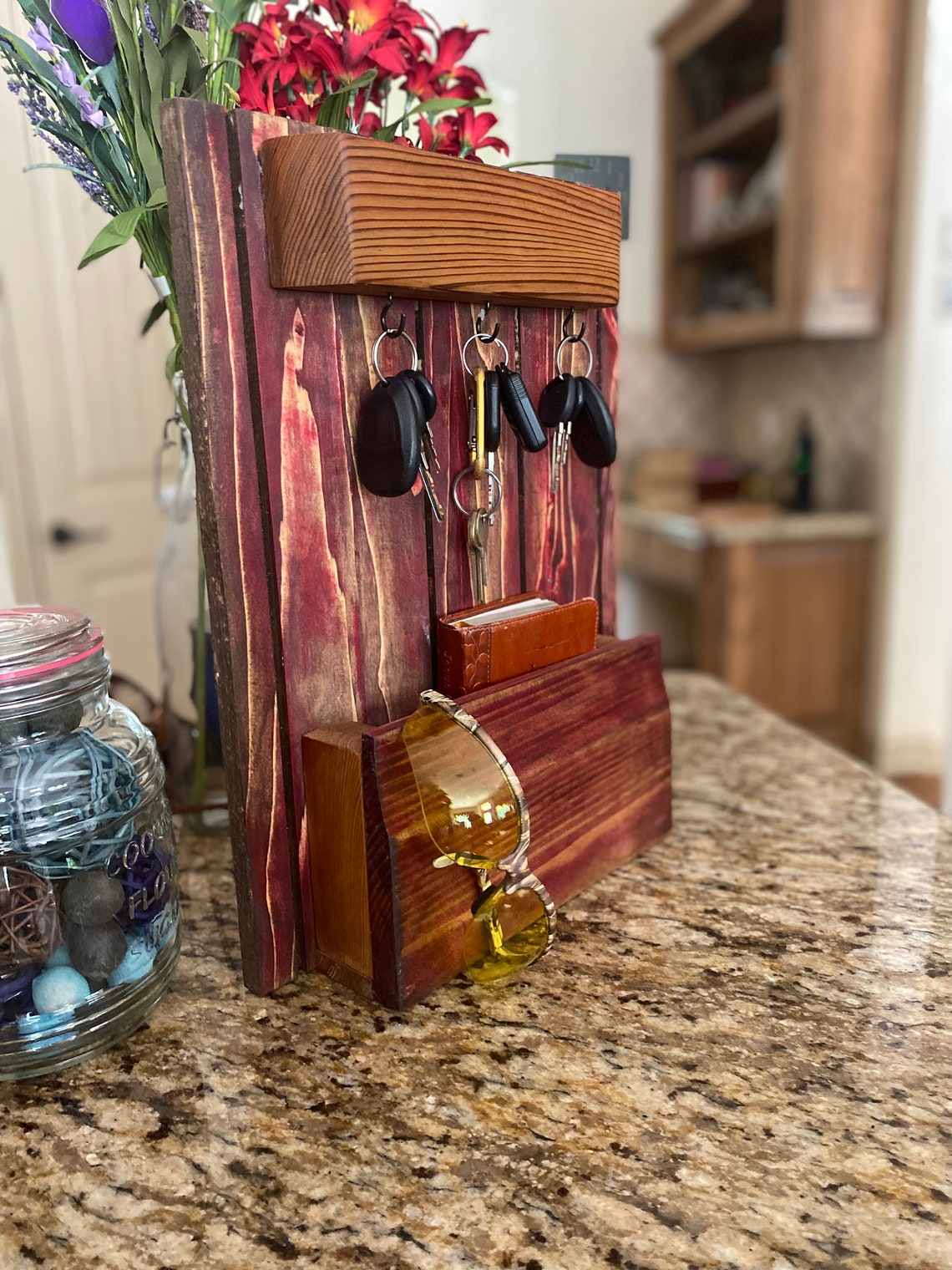 Rustic Country Farmhouse Letter and Key Rack - Etsy