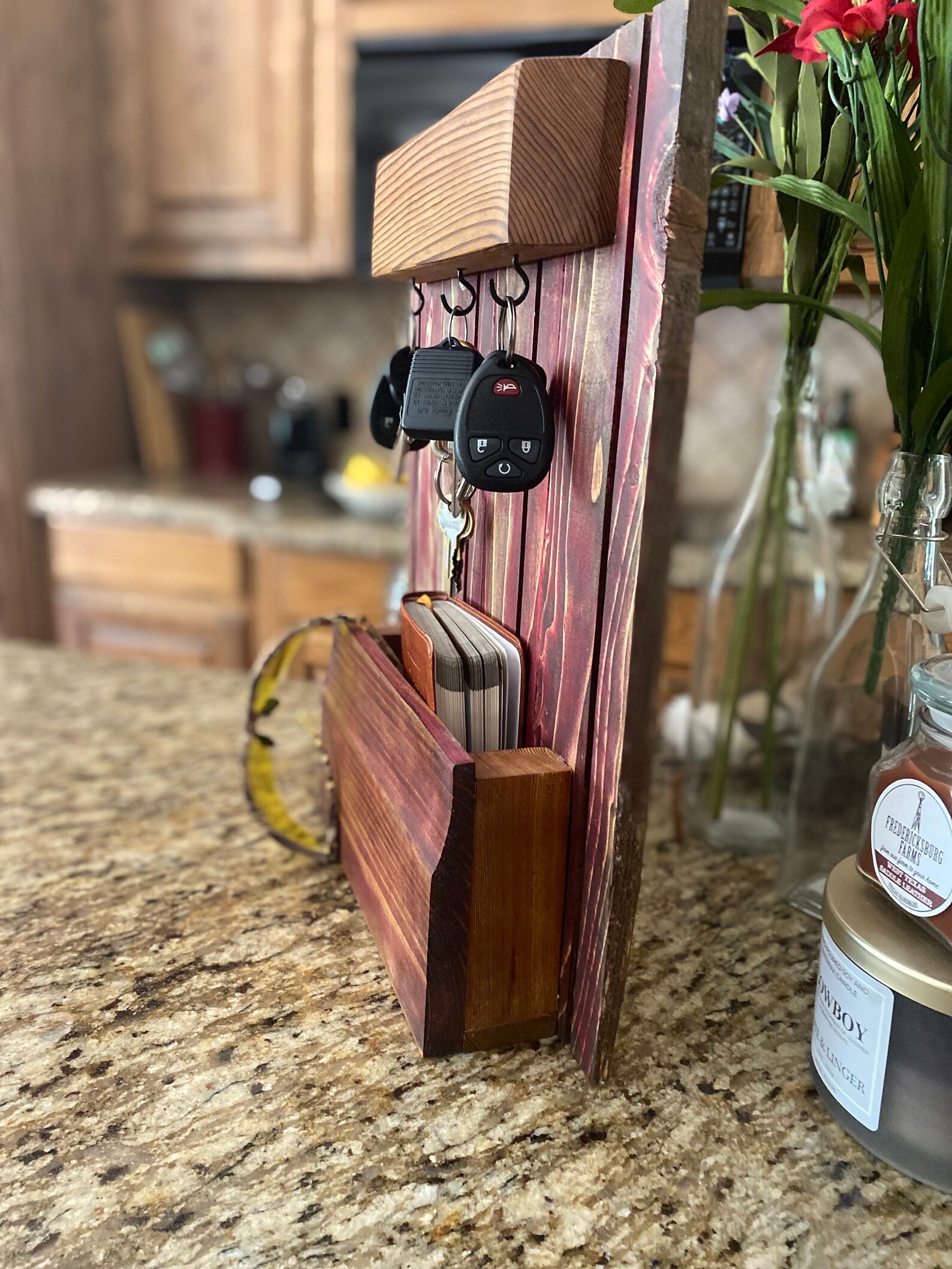 Rustic Country Farmhouse Letter and Key Rack - Etsy