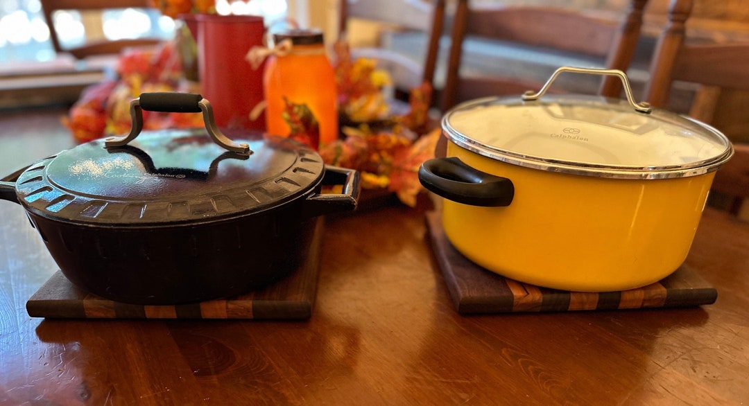 Trivets: Walnut, Cherry & Maple Pot and Pan Trivet | Hot Pad | Medium ...