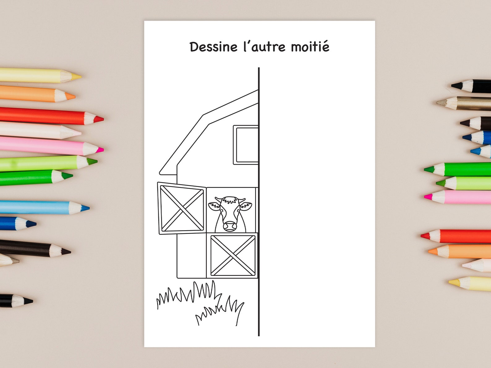 French Printable Kids Activity, Birthday Farm Animals, Instant Download ...