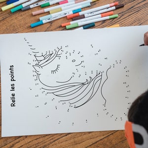 French Kids Activity Printable, Birthday Unicorn, Instant Download ...