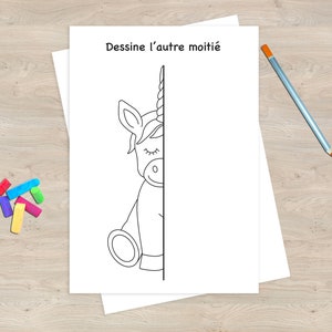 French Kids Activity Printable, Birthday Unicorn, Instant Download ...