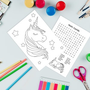 French Kids Activity Printable, Birthday Unicorn, Instant Download ...