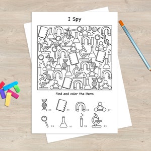 Science Birthday Party, Chemistry Birthday Favors, Printable Games for ...