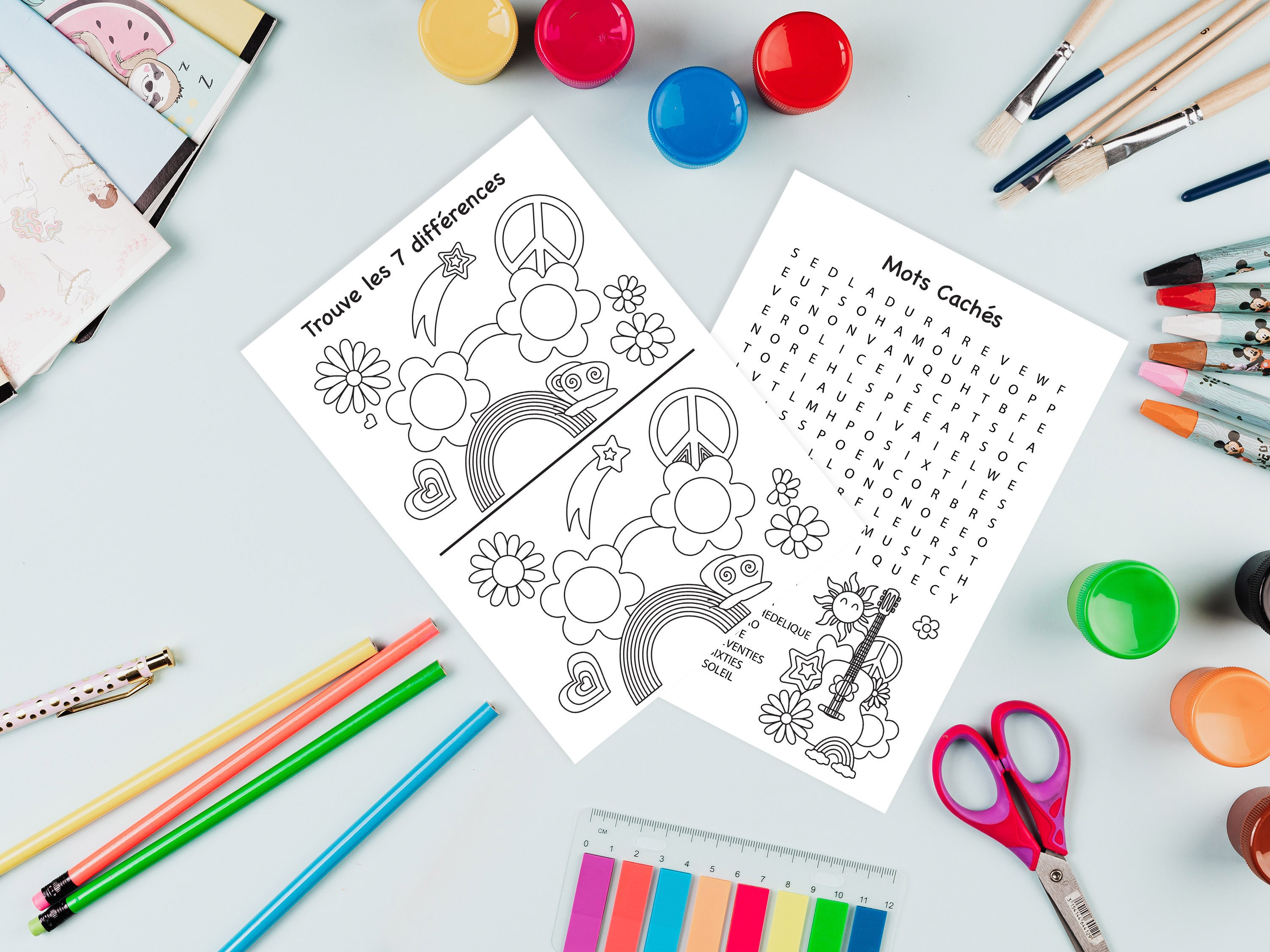 French Activities for Groovy Birthday, Instant Download, Groovy Party ...