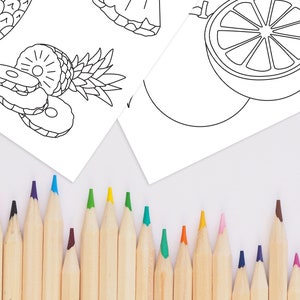 10 Pages De Coloriages Fruits, Livre De Coloriage Pour Enfants ...