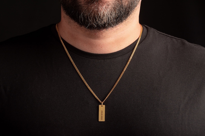 Engraved Custom Necklace for Men Customized Necklace - Etsy