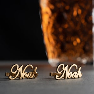 Personalized Sterling Silver Name Cufflinks - Handmade Groom Gift - Etsy