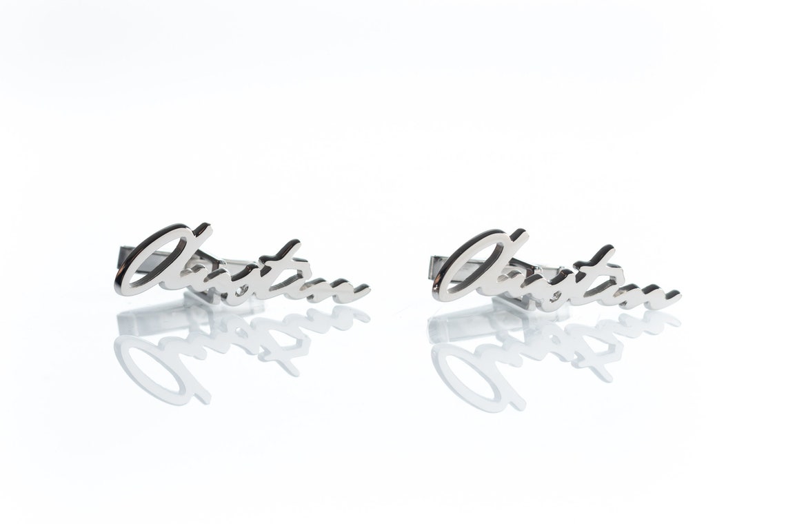 Personalized Name Cufflinks Customized Cufflinks Groom - Etsy