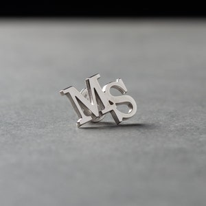 Initial Name Lapel Pin - Letters Lapel Pin - Custom Initials Lapel Pin ...