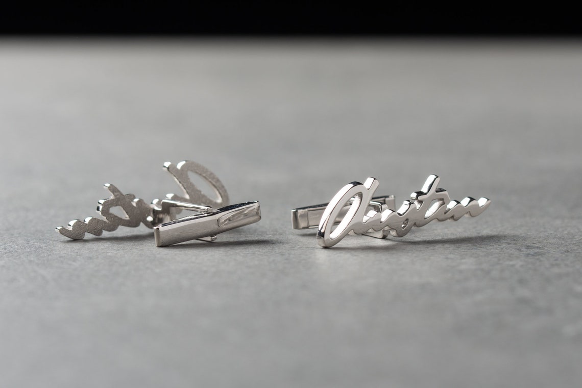 Personalized Name Cufflinks Customized Cufflinks Groom - Etsy