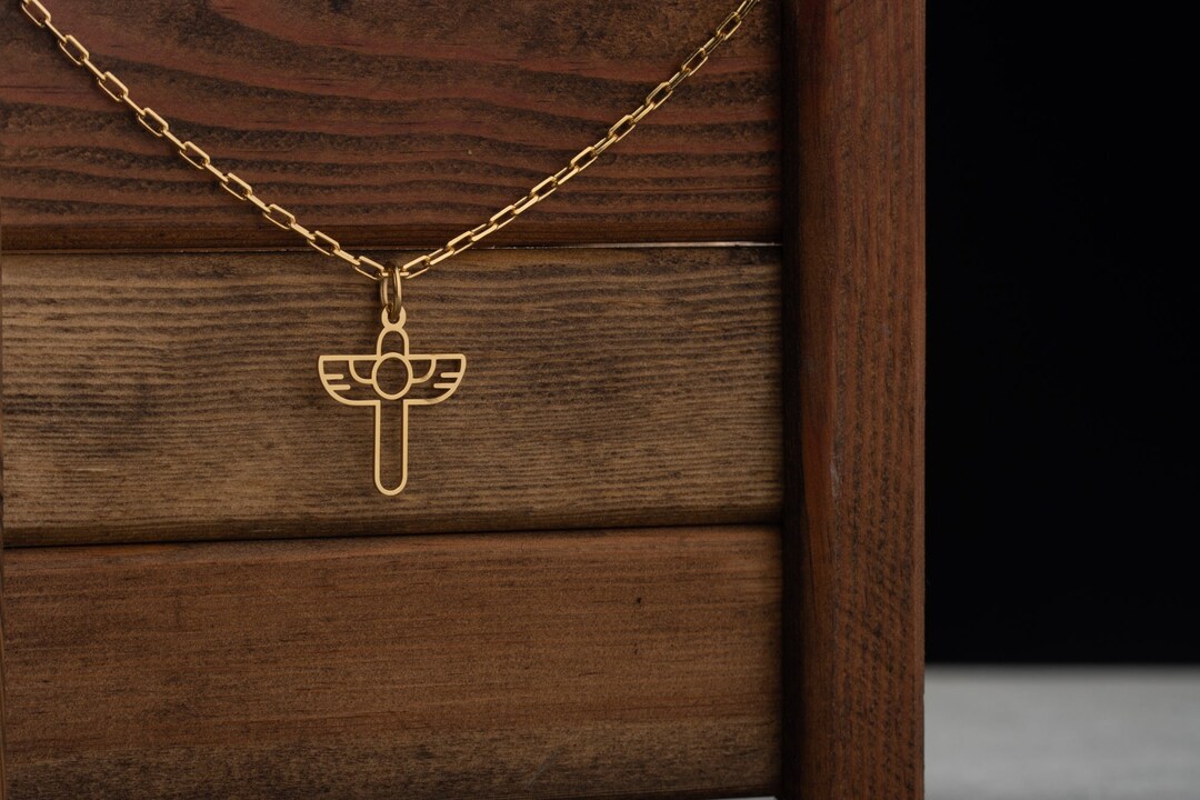 Egyptian Scepter Sign Icon Spiritual Jewelry Men's Necklace Men's ...