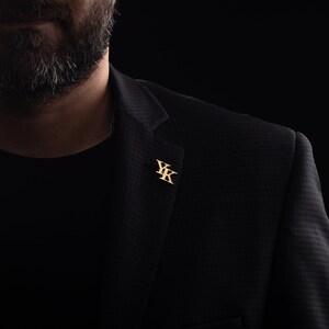 Initial Name Lapel Pin - Letters Lapel Pin - Custom Initials Lapel Pin ...