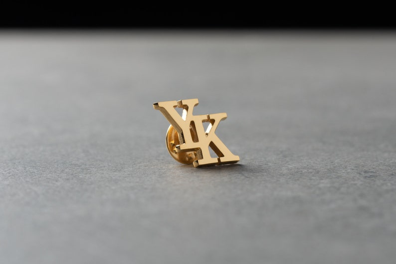 Initial Name Lapel Pin Letters Lapel Pin Custom Initials - Etsy