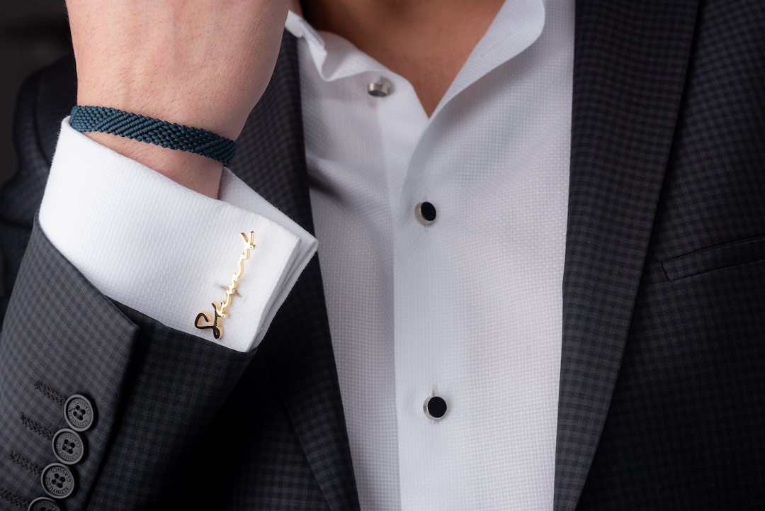 Handmade Engraved Cufflinks: Sterling Silver, Gold, or Rhodium - Etsy