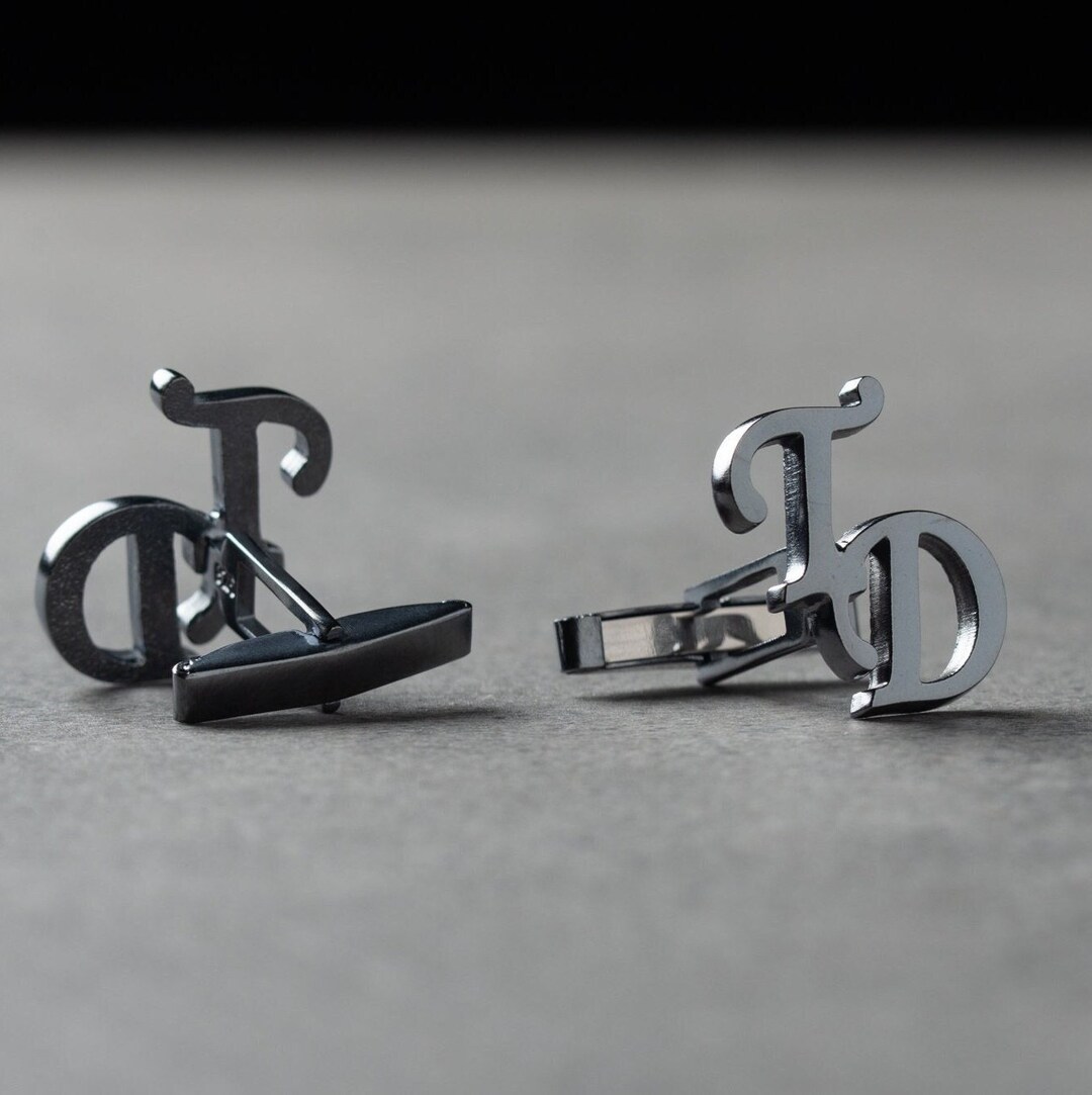 Initials Cufflinks Personalized Cufflinks Customized Cufflinks Groom ...