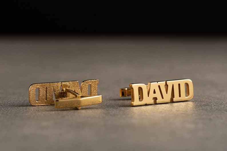Personalized Name Cufflinks, Custom Sterling Silver Wedding Gift ...