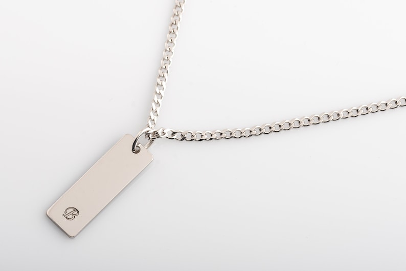 Engraved Custom Necklace For Men Customized Necklace Etsy