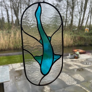 Stained Glass Pattern Shark, Digital Download, Ocean Stained Glass ...