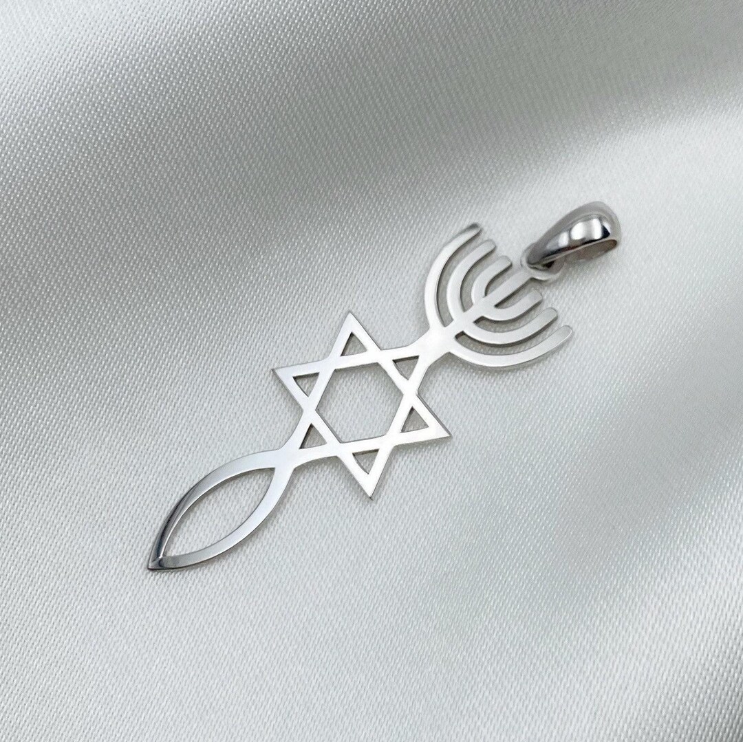 Classic Grafted in Pendant 14k Solid White Gold - Handmade by Star of ...