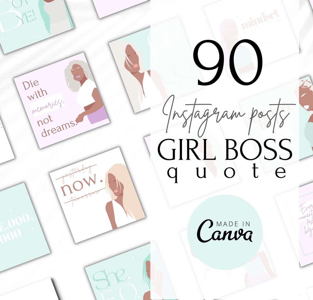 Inspirational Girl Boss Quote | Minimal Soft Color Instagram Posts ...