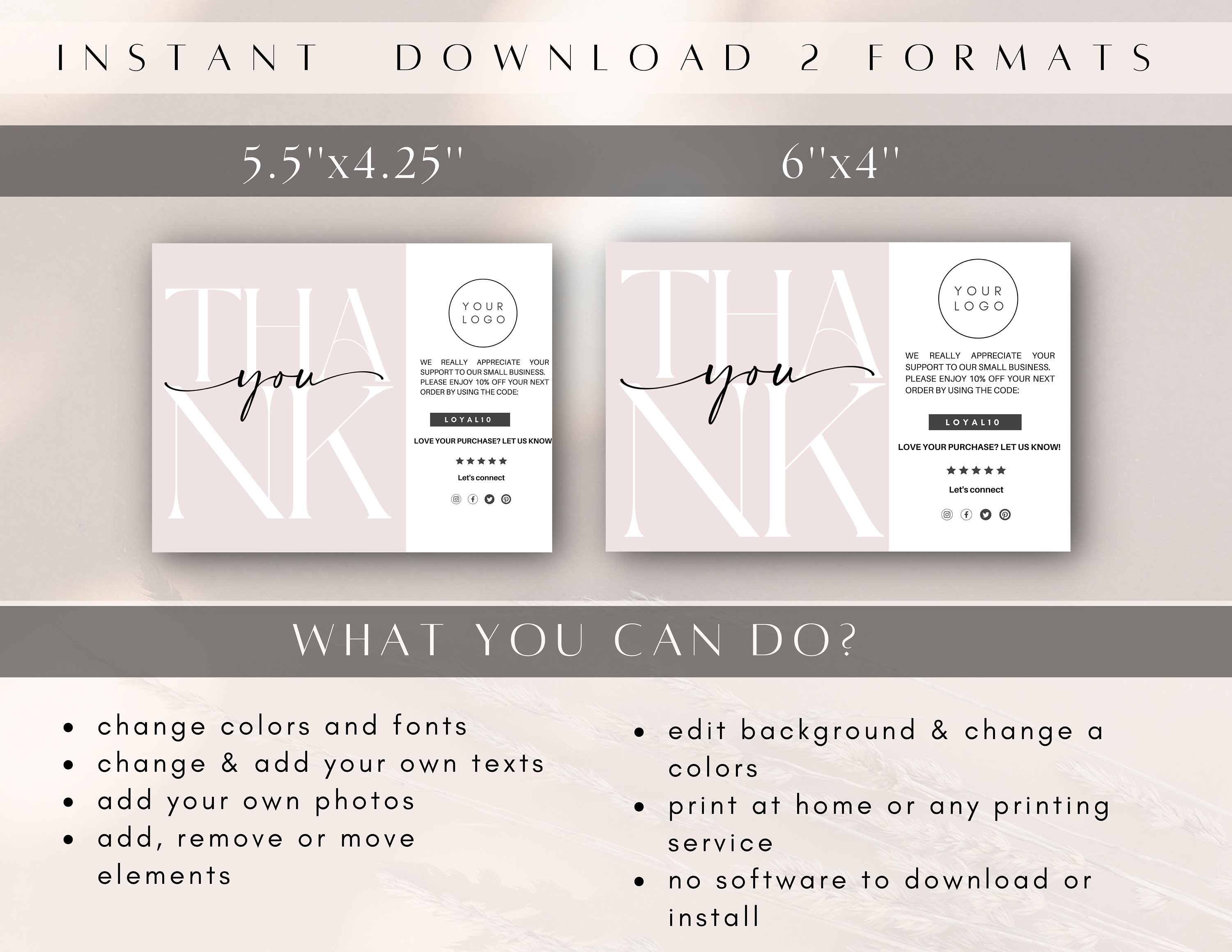 Printable Thank You Cards | Thank You for Your Purchase Business ...