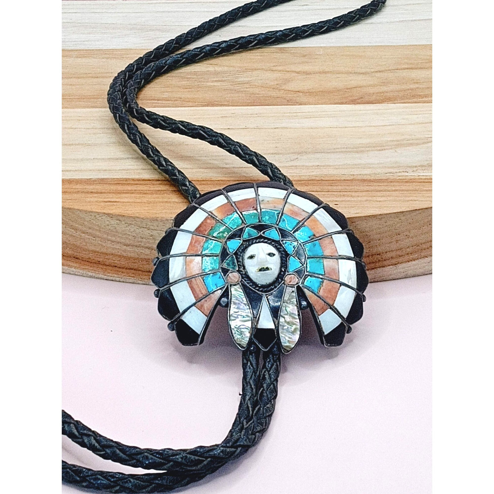 1950 John Lucio Zuni Made Comanche Kachina Dancer Bolo Early Piece ...