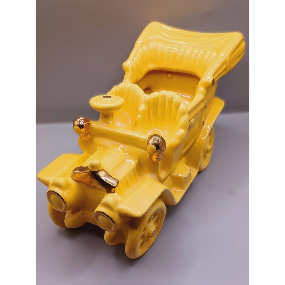 Oriole Brand Vintage Mustard Yellow With Gold Trim Convertible Car ...