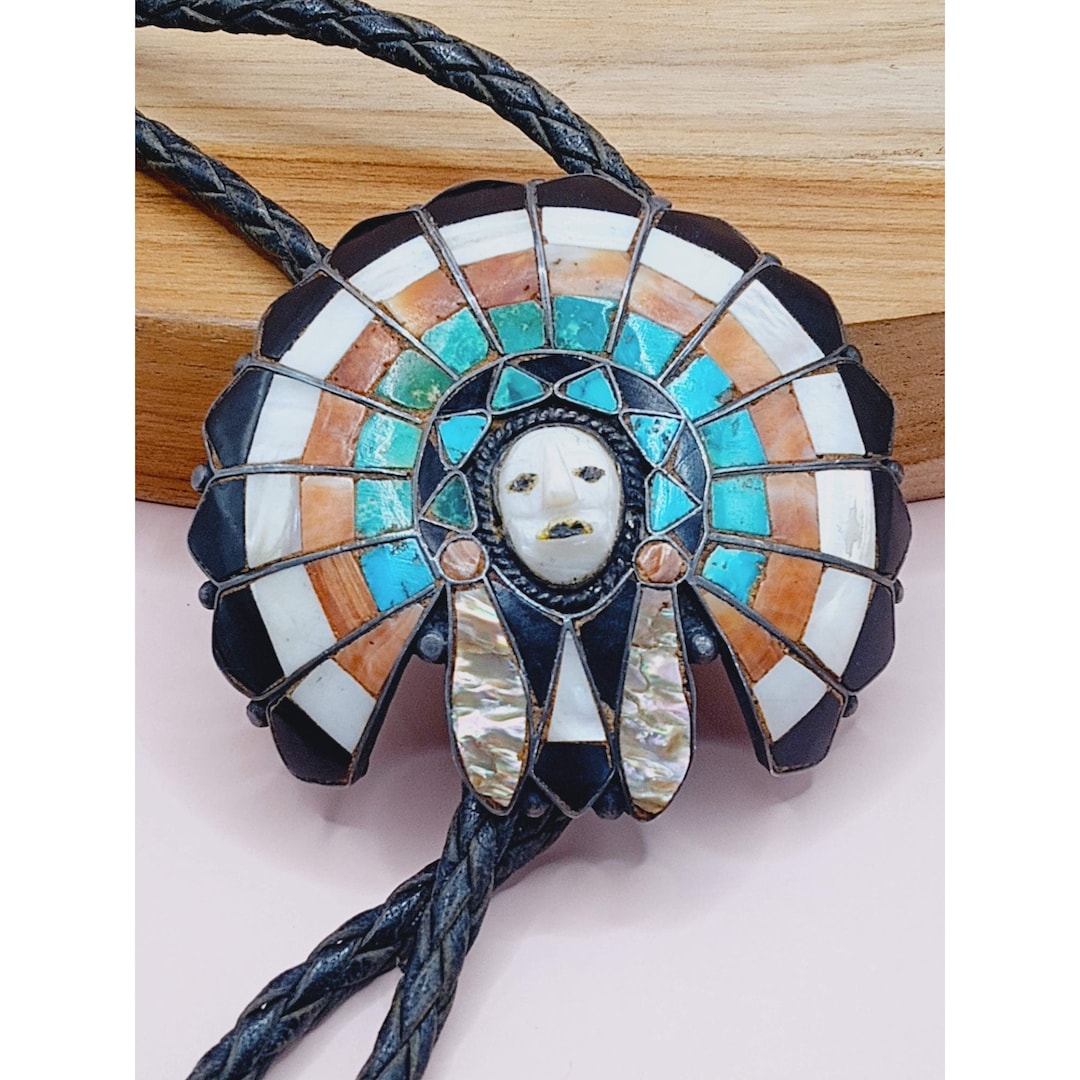 1950 John Lucio Zuni Made Comanche Kachina Dancer Bolo Early Piece ...