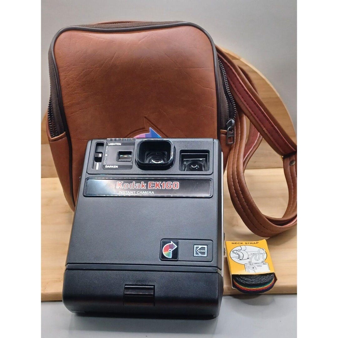 80s Kodak EK160 Vintage Polaroid Instant Camera With Case and Rainbow ...