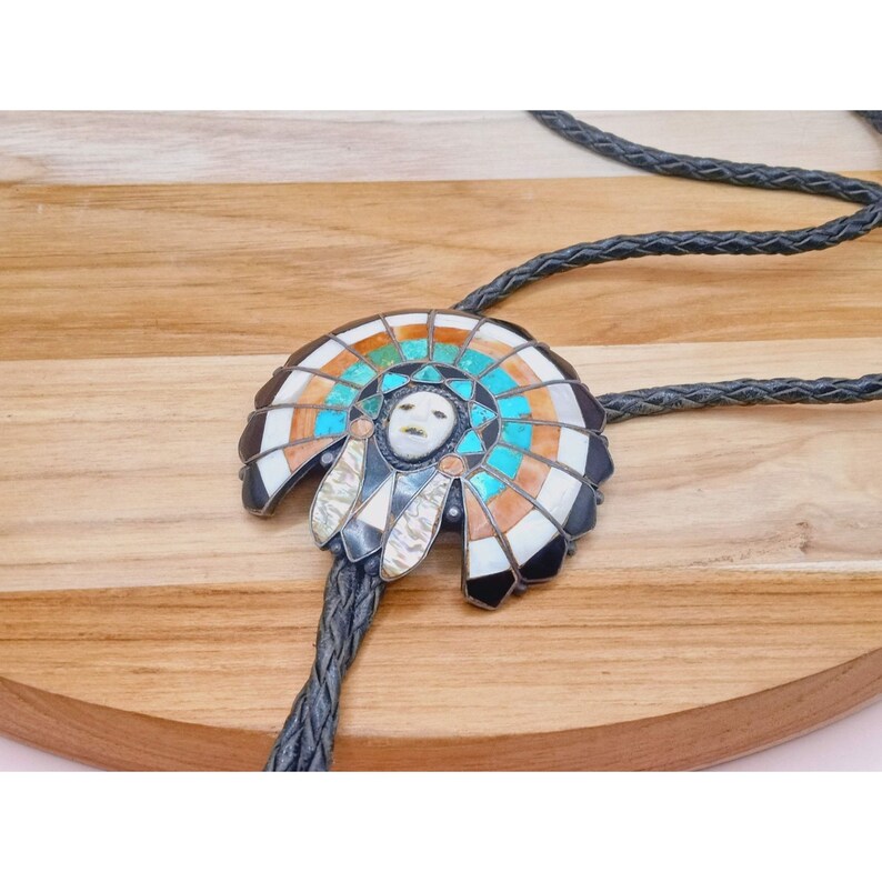 1950 John Lucio Zuni Made Comanche Kachina Dancer Bolo Early Piece ...