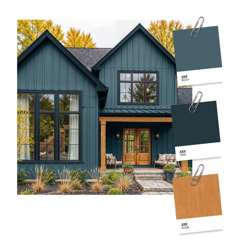 Exterior Color Palette, Paint Color Palette | 8 Versions - Etsy