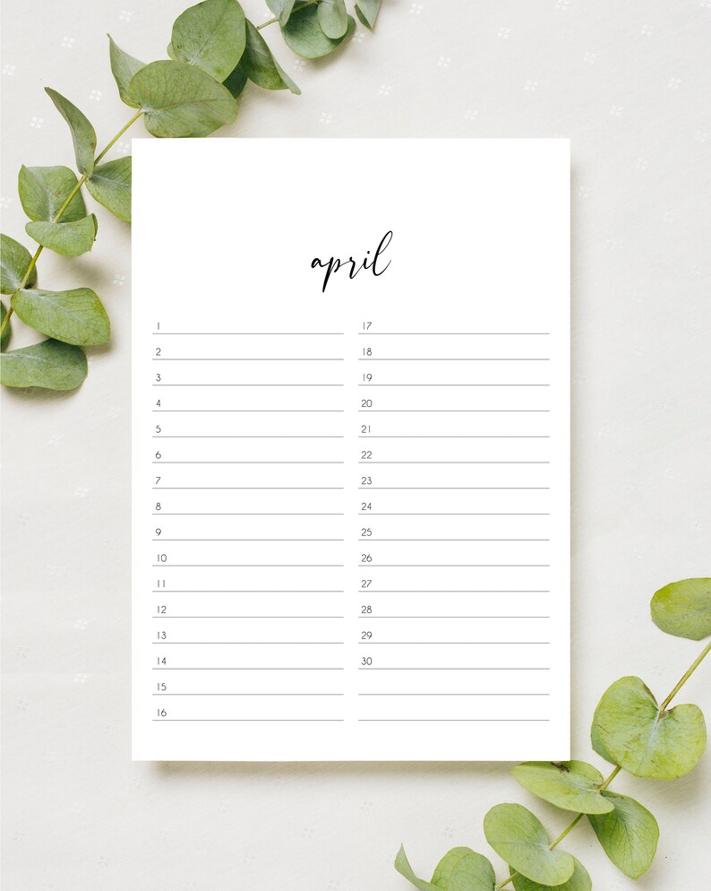Printable Calendar 2024 | Monthly Planner 2024 | A4, Letter - Etsy