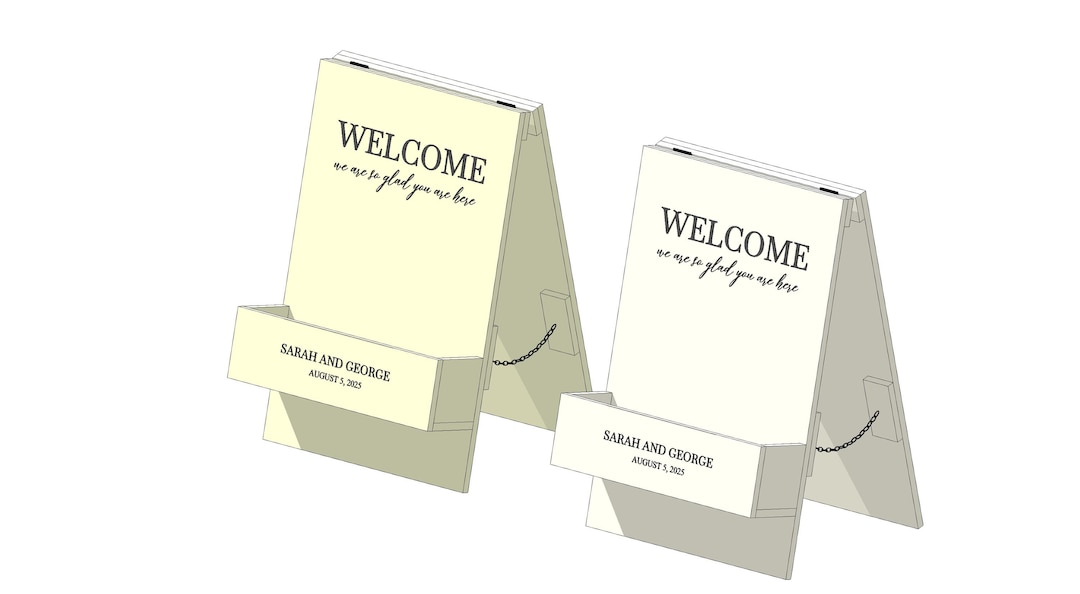 DIY Wedding Sign Flower Box Plans: 24x36 Welcome Sign (PDF Downloadable ...