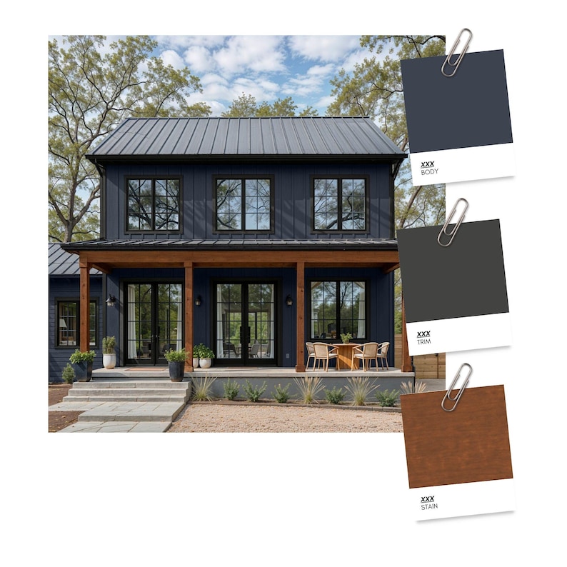 Exterior Color Palette, Paint Color Palette | 8 Versions - Etsy