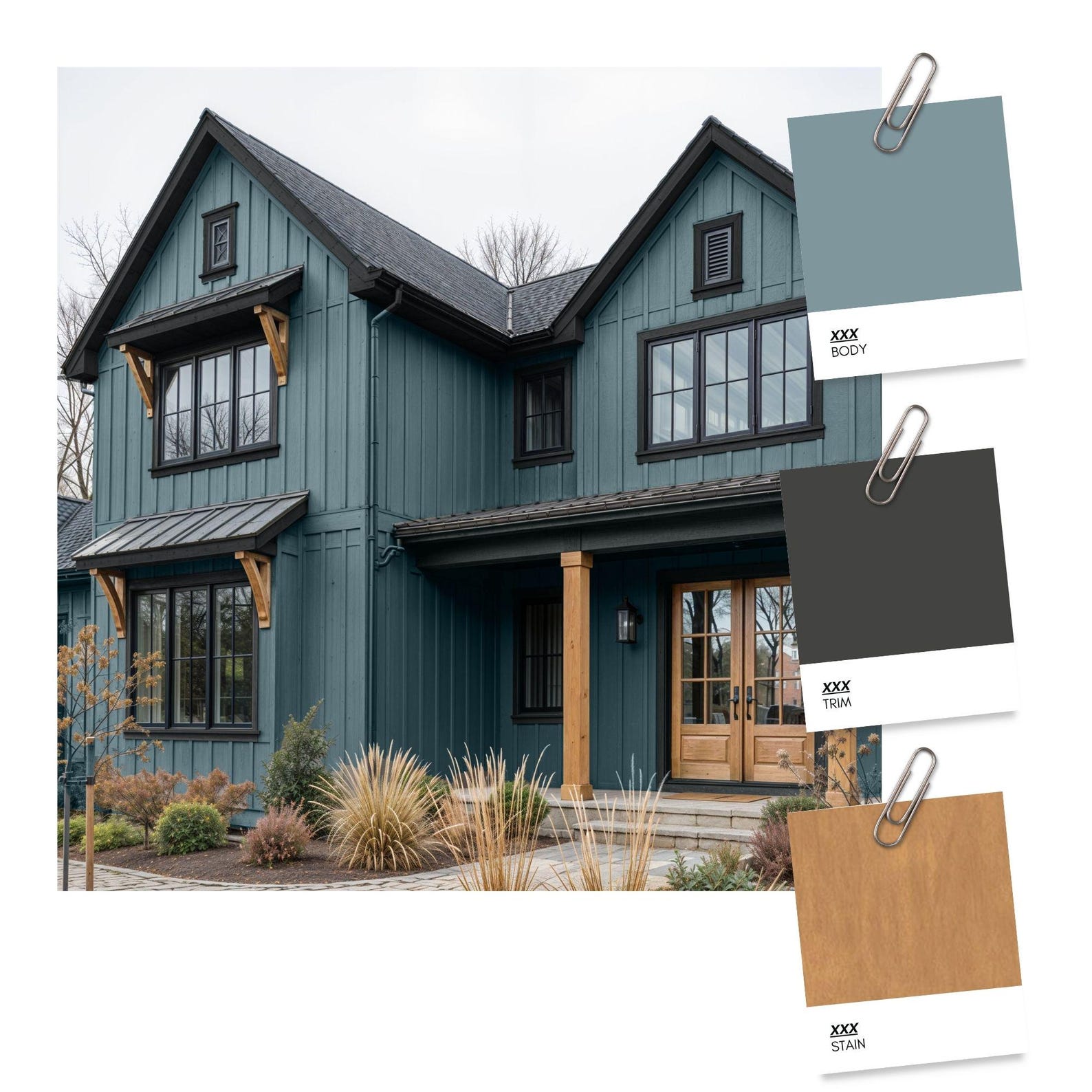 Exterior Color Palette, Paint Color Palette | 8 Versions - Etsy