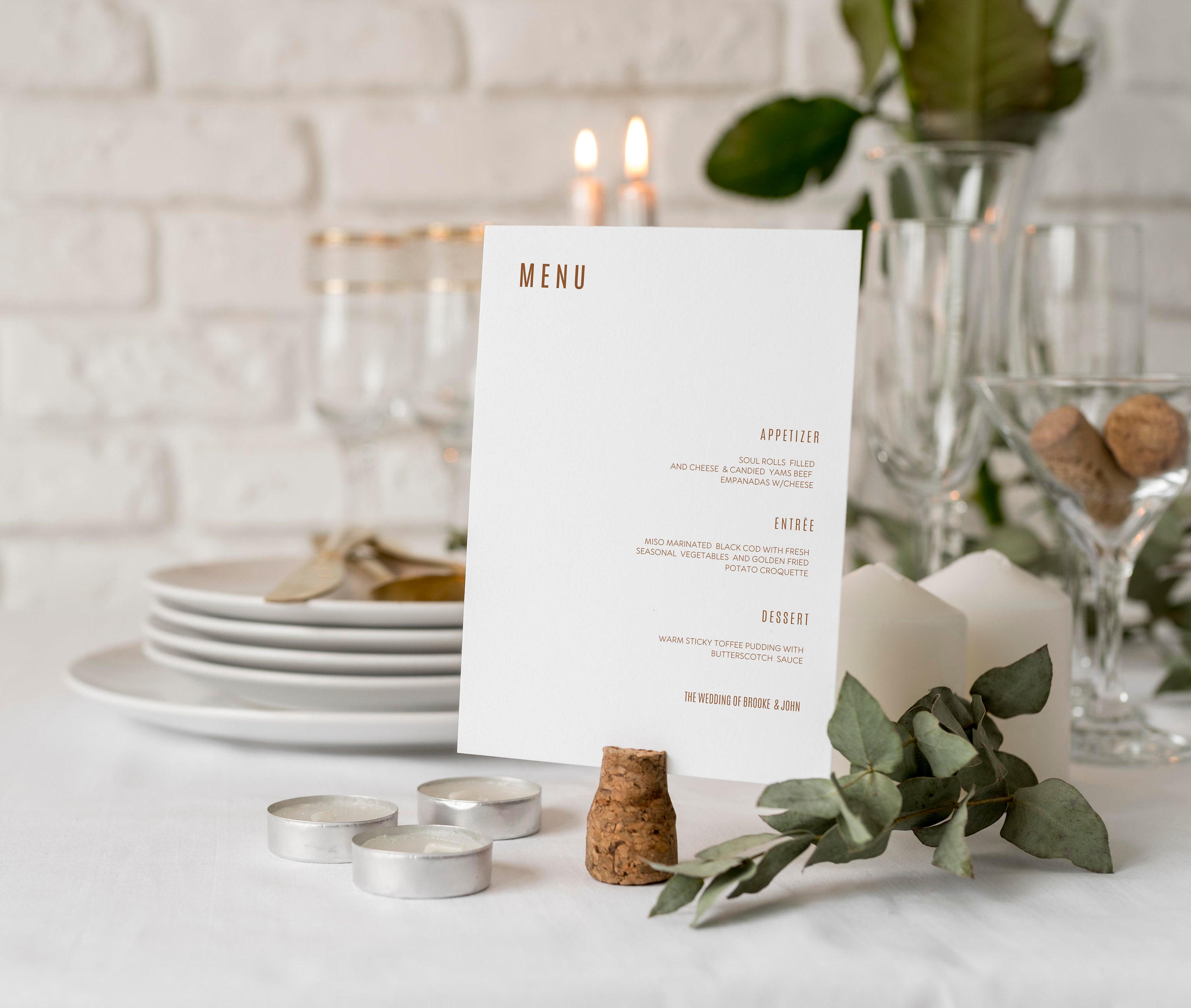 Wedding Menu Template Wedding Table Menu Printable Template - Etsy