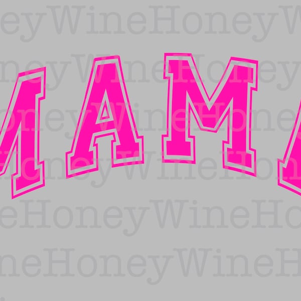 Mama Varsity Letters Png - Etsy