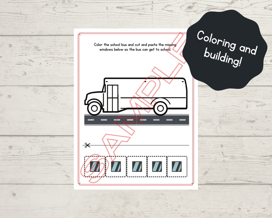 Vehicle Cut and Paste KDP Activity Pages for Kids 35 Pages - Etsy
