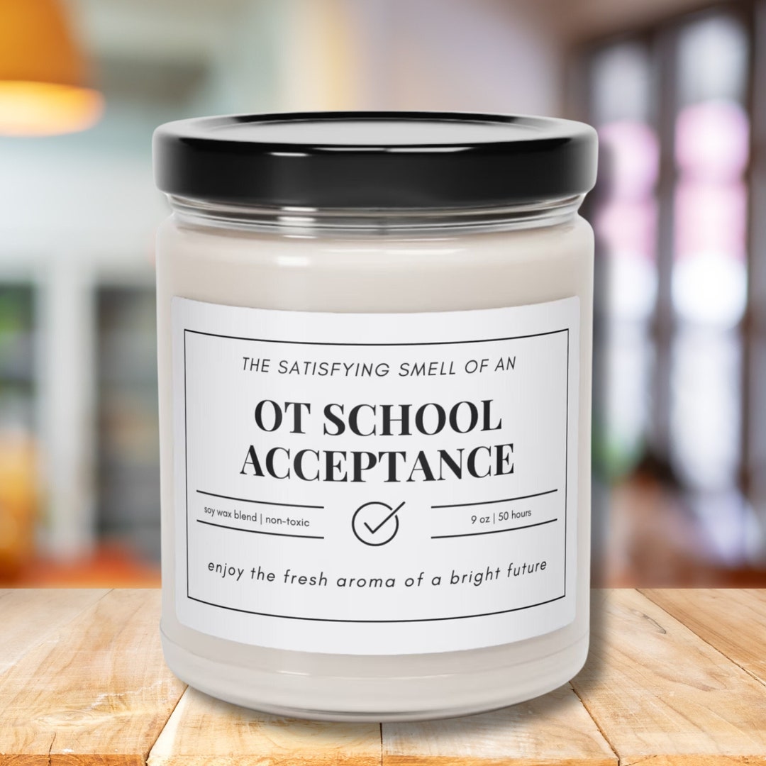 Occupational Therapy School Acceptance Candle Gift for OT Student ...