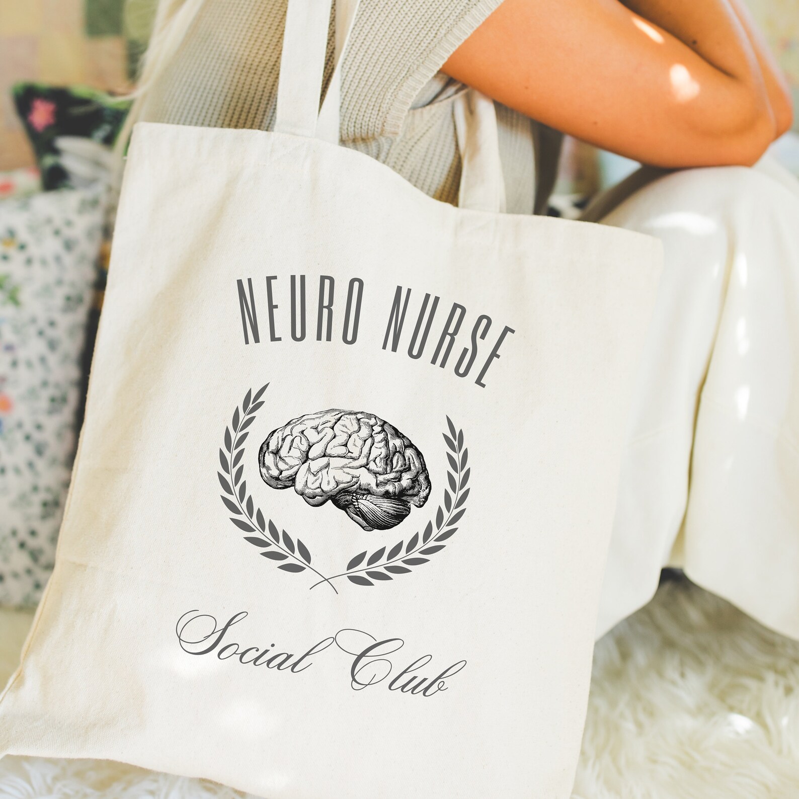 Nurse Tote Bag Neuro Nurse Gifts Nurse Appreciation Present Nursing ...